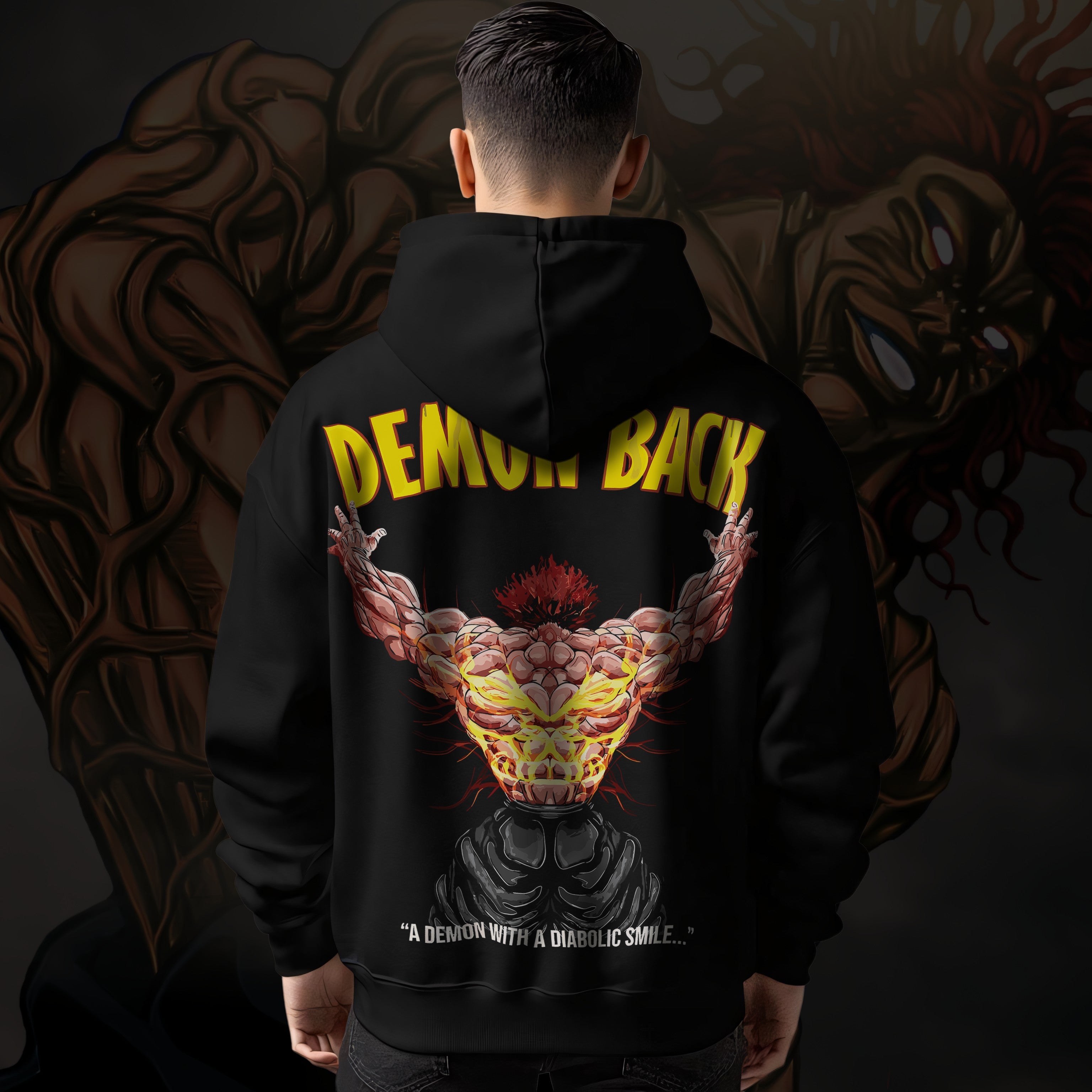 Yujiro Hanma – Demonback Oversized Hoodie – Realitees